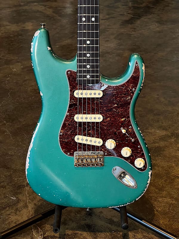 Fender/MJT Strat. Partscaster 2021 Sherwood Green Relic | Reverb