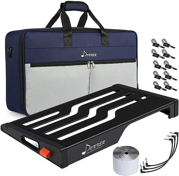 Guitar Effects Pedal Board Black Pedalboard Set Extra Large | Reverb