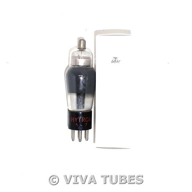 NOS Hytron USA 6D6 Silver Plate Smoked Glass Vacuum Tube | Reverb