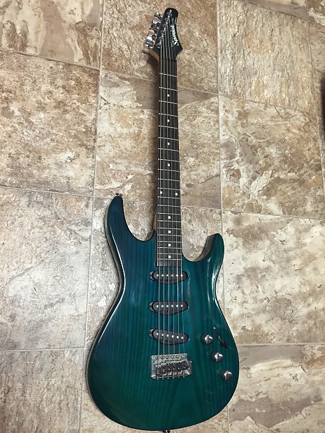 Samick Super Strat Baritone 90's Emerald Green Translucent | Reverb