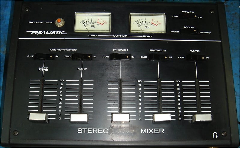 Realistic Vintage 1980s Realistic 4 Channel Stereo Mixer | Reverb