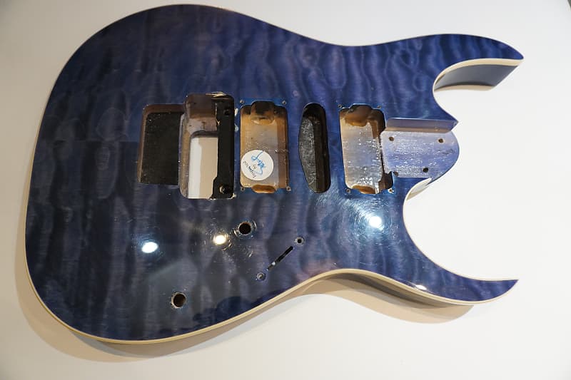 Ibanez RG4EX1 Guitar Body 2006 - Blue Quilted Maple | Reverb