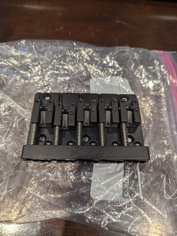 Fodera 5 String Bridge 17.5mm - Black | Reverb