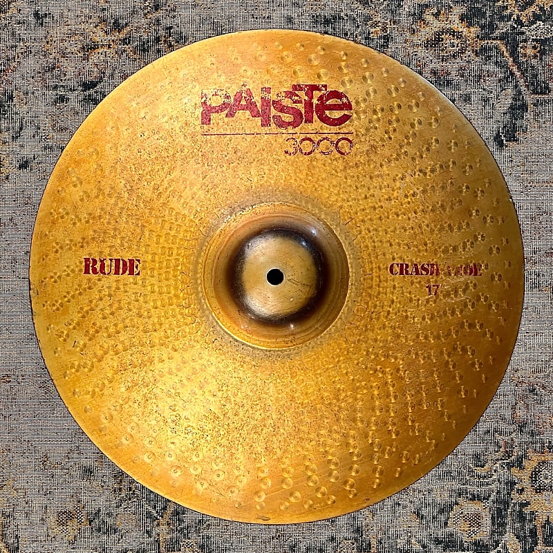Rare Red Label Paiste 3000 RUDE 17” Crash Ride 1635 g FULL | Reverb