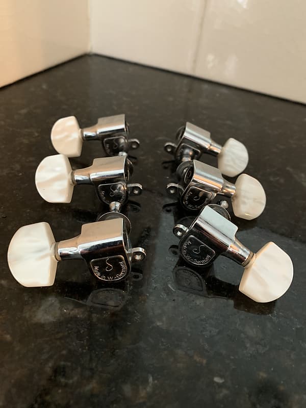 Schaller M6 tuners, genuine PEARL buttons!!! M6 1980’s - | Reverb