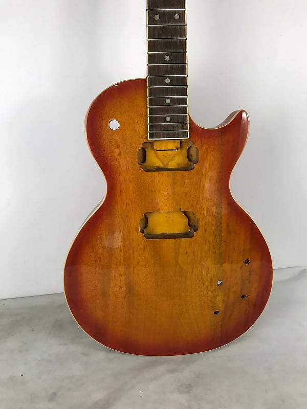Cherry Burst LP Style Guitar Body with Maple Wood Neck and | Reverb