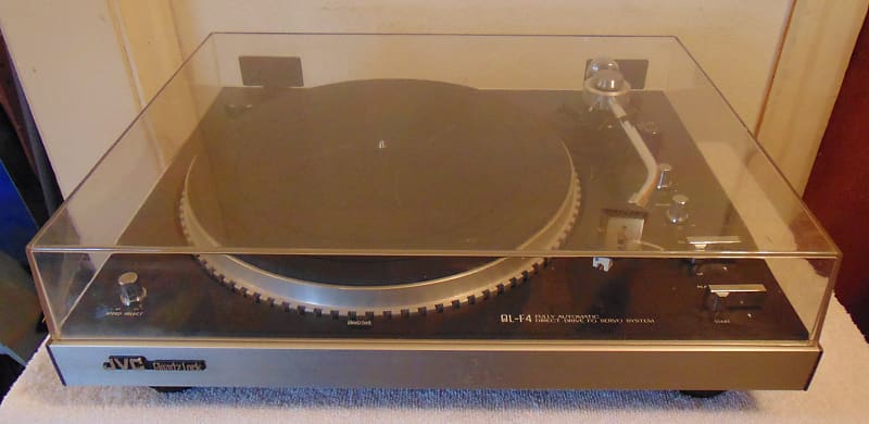 JVC QL-F4 Fully Automatic Direct Drive Turntable Black/Silver | Reverb