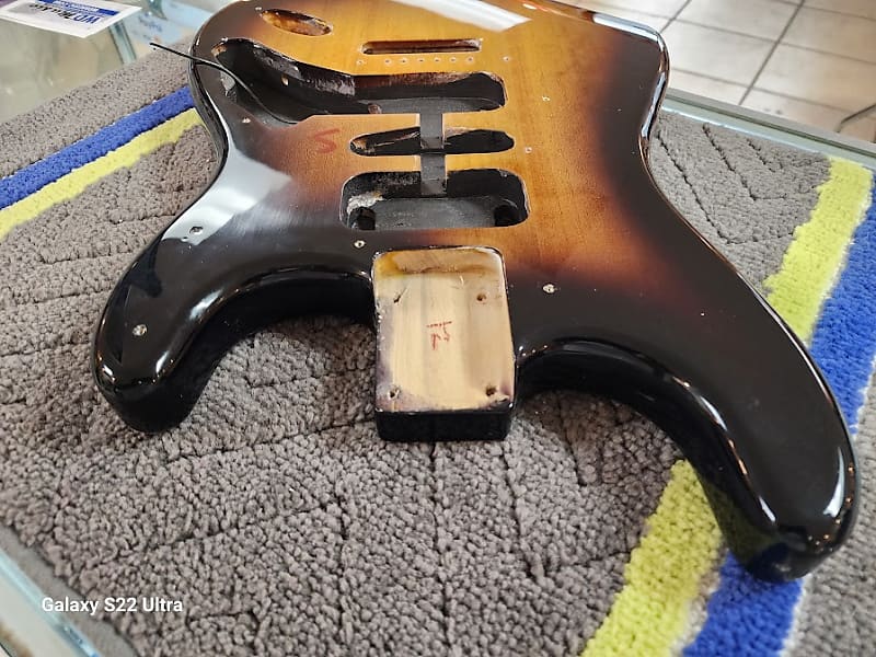 Squier Standard Stratocaster guitar body Vintage Sunburst | Reverb
