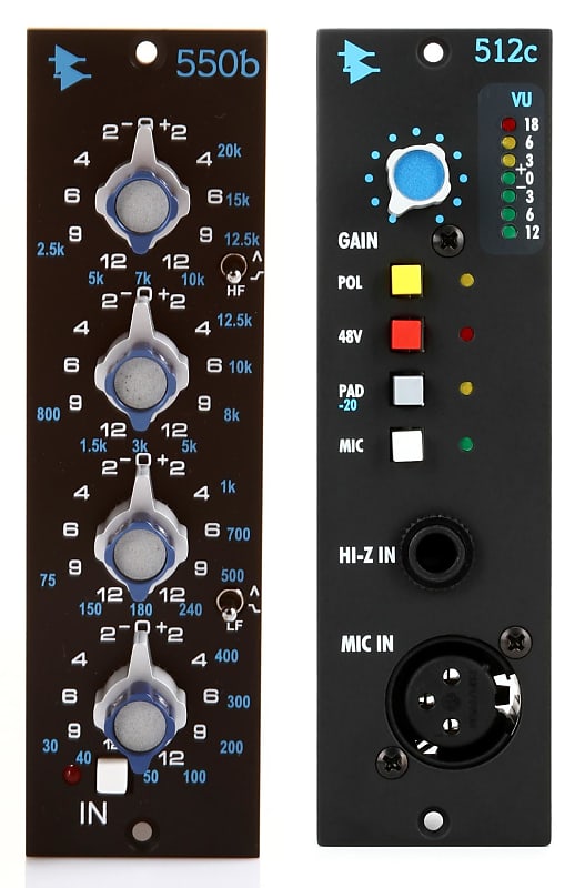 API 512c 500 Series Microphone Preamp Bundle with API 550b | Reverb