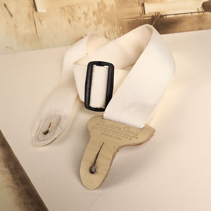 Vintage Doctor Song Guitar Strap - USA - White on | Reverb Australia