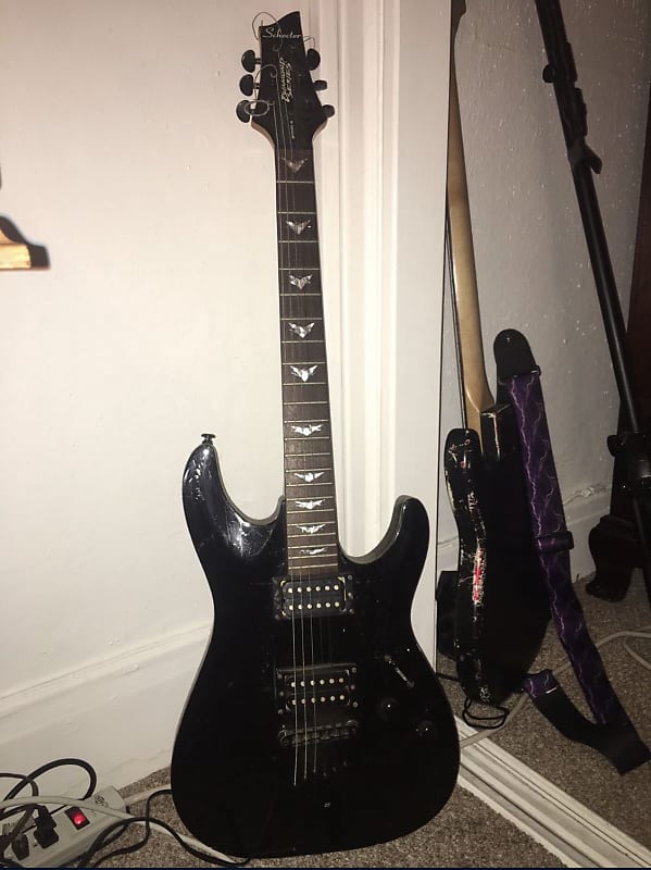 Schecter Spitfire 6 2003 - Black with Pearl Inlay | Reverb