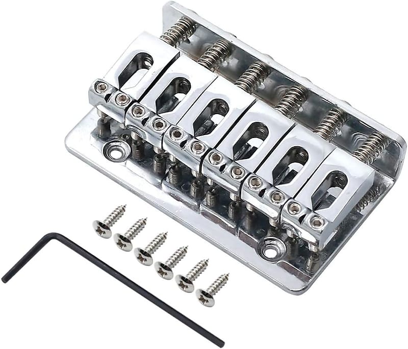 65mm Hardtail Bridge Top Load Guitar Saddle Tailpiece for 6 | Reverb