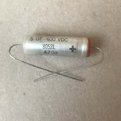 vintage Sprague 5 uF 400V Electrolytic Capacitor c. 1980 | Reverb
