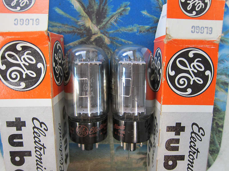 Pr Vintage NOS GE 6L6GC Power Tubes, 1960s, USA, New,Matching | Reverb