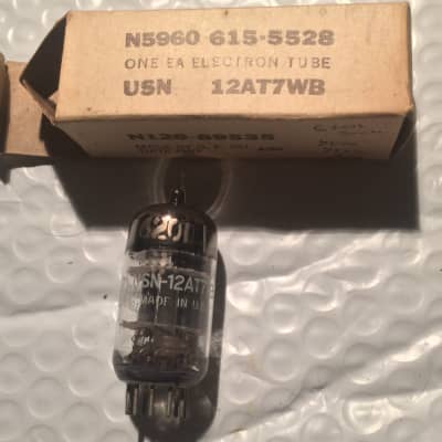 GE JG (JAN) 12AT7 WA 6201 E81CC PERFECT BALANCE GREY PLATE 3 | Reverb