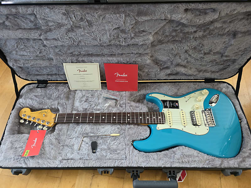 Fender Stratocaster HSS Miami Blue American Pro II 75th | Reverb