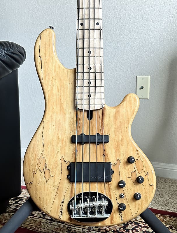 Lakland Skyline 55-02 Deluxe - Natural Spalted Maple w/ | Reverb