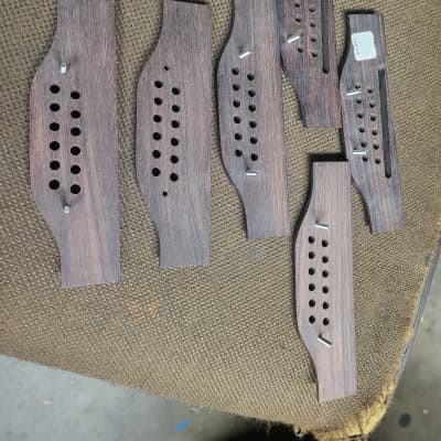 Unknown (6) Rosewood Acoustic 12 String Bridges 1960s/ 1970s | Reverb
