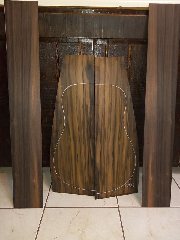 Macassar Ebony Guitar Back and Sides Dreadnought Sized for | Reverb