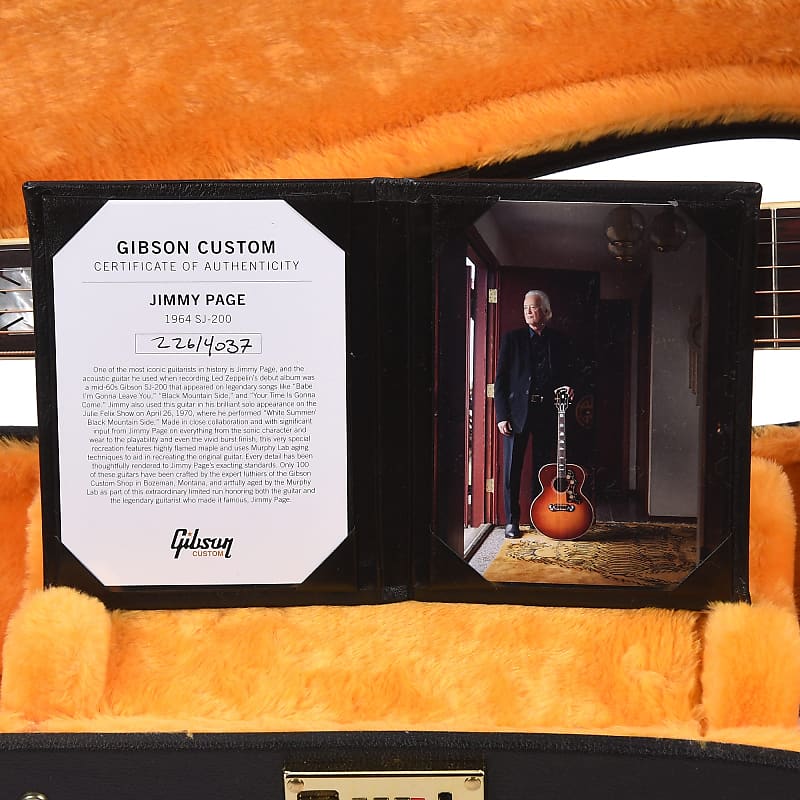 Gibson Custom Shop Jimmy Page Signature '64 SJ-200 | Reverb