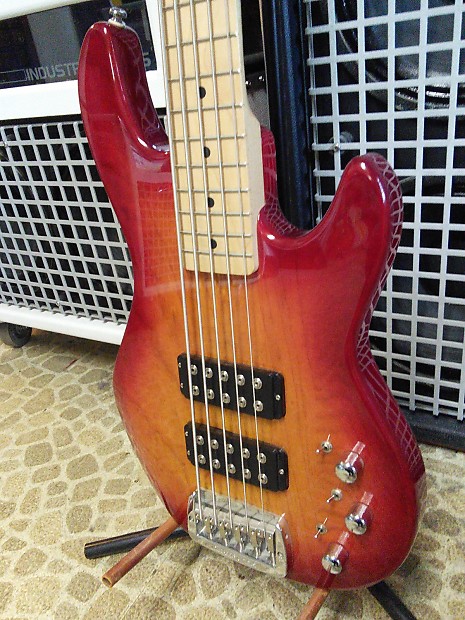 G&L Tribute L 2500 5 string bass, Cherry Burst, Korea, | Reverb