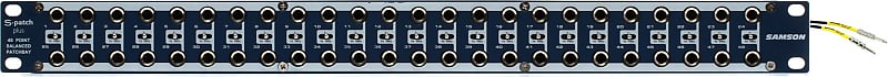 Samson S-Patch Plus 48-point Balanced Patchbay Bundle with | Reverb