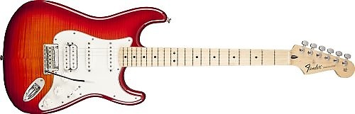 Fender Deluxe Strat HSS Plus Top iOS Connect, Aged Cherry | Reverb