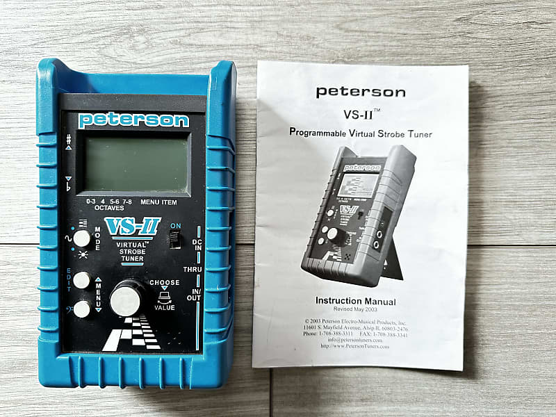 Peterson vs-2 vs-II Virtual Strobe Tuner - Blue w/ Manual | Reverb