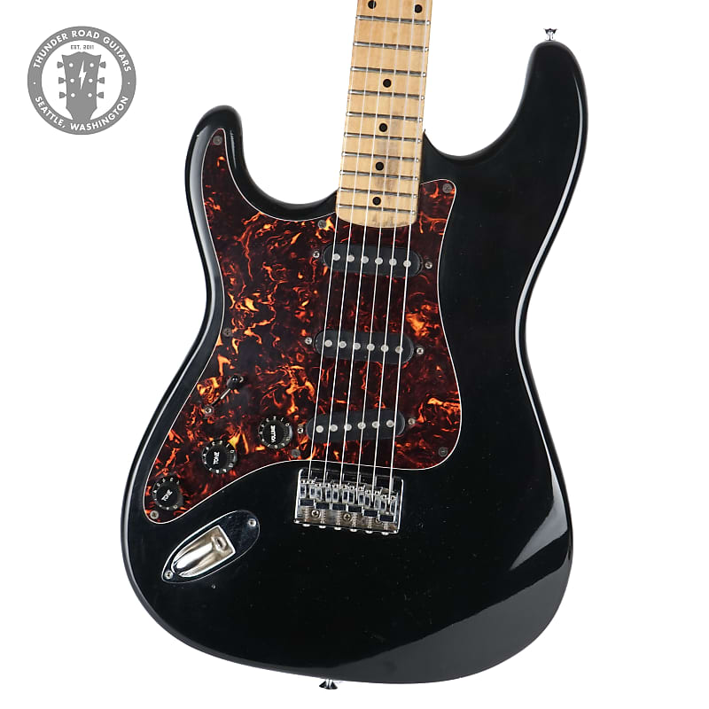 1980s Hondo Deluxe Series 759 S Style Left Handed Black | Reverb UK