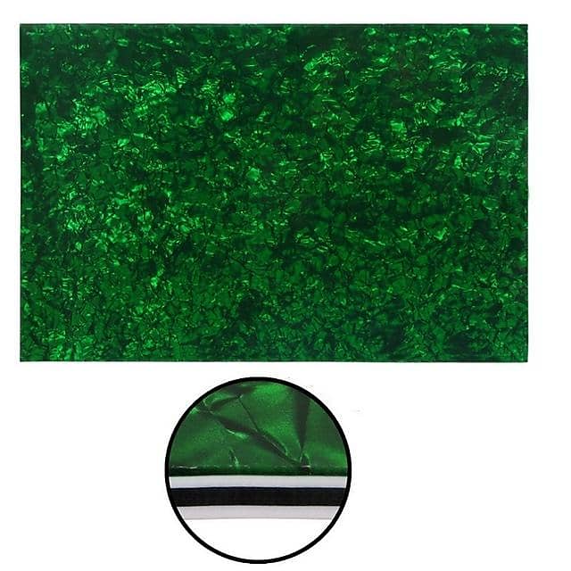 Custom Pickguards Material - Green Pearl 4ply | Reverb