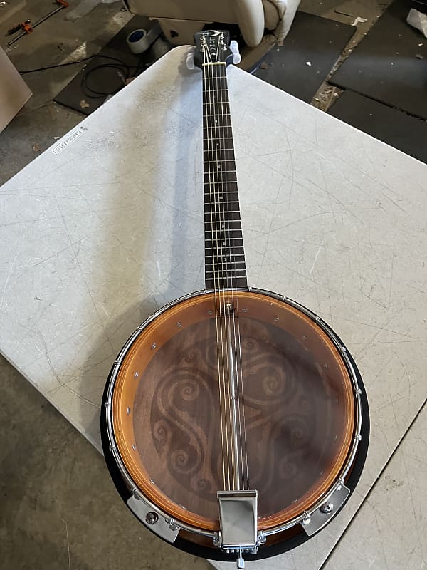 Luna Celtic 6 banjo, 6 string banjo missing bridge | Reverb
