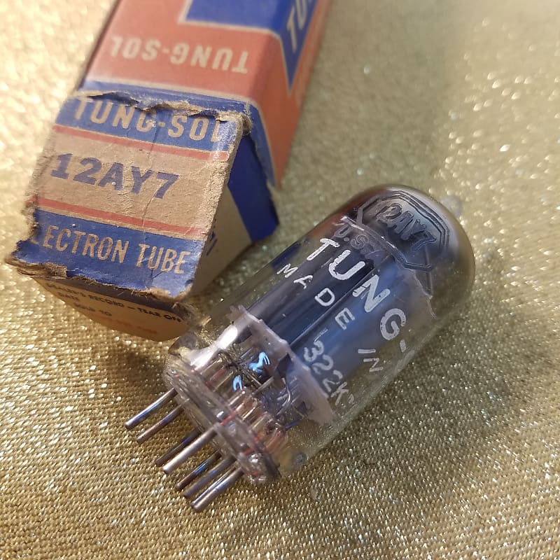 Tung-Sol 12AY7 rare long plate mic balanced dual | Reverb Australia