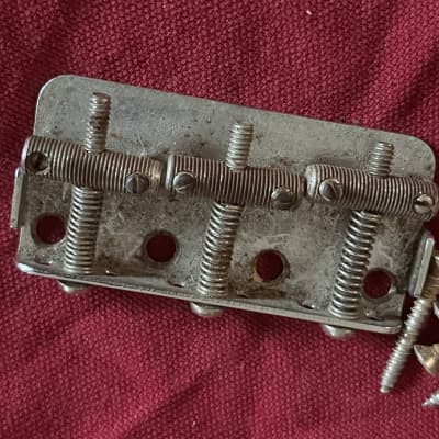 1958 - 64 Fender Musicmaster Duo Sonic guitar bridge | Reverb