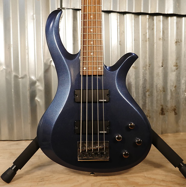 Schecter Riot-5 DLX 5-String Bass Dark Metallic Blue | Reverb