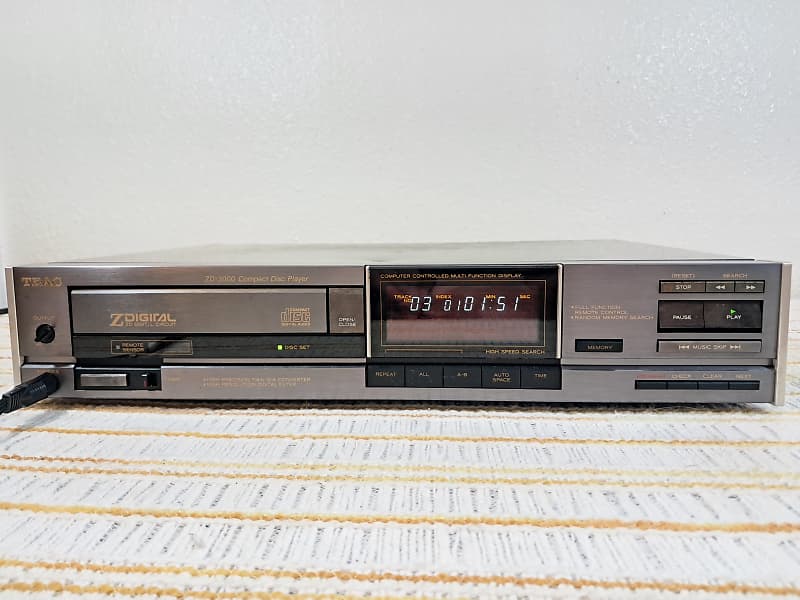 TEAC ZD-3000 Vintage 80s Single Disc Compact Disc CD Player | Reverb