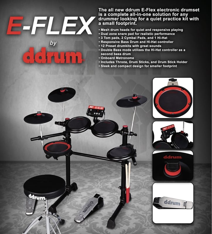 DDRUM E-FLEX All-Mesh Electronic Drum Kit - NEW Drum Set | Reverb