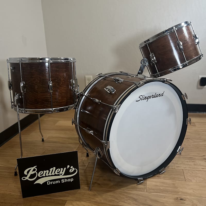Vintage 60's Slingerland 13/16/22" Drum Set Kit in Natural | Reverb