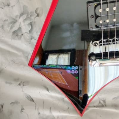 B.C.RICH WARLOCK BLACK/RED + PADDED CASE | Reverb