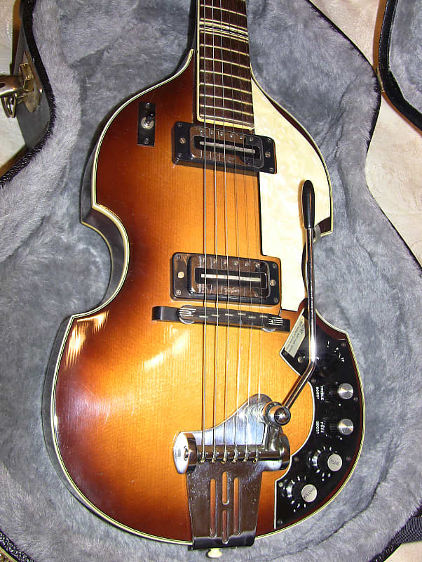 Vintage 1967 Hofner 459-VTZ Sunburst Violin Six String Guitar | Reverb