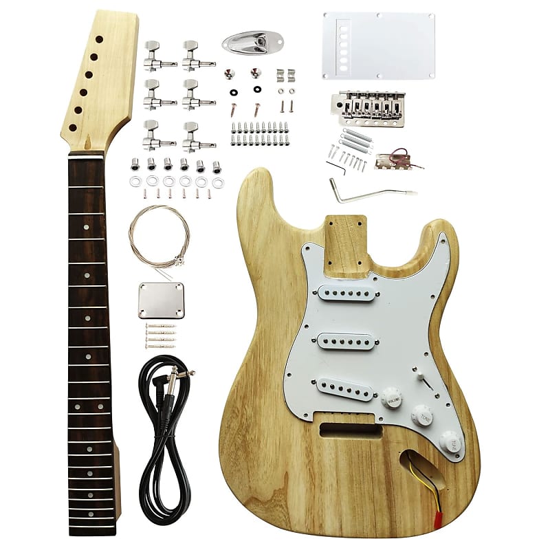 Diy Electric Guitar Kits Strat Style Unfinished Guitar Kit 6 | Reverb