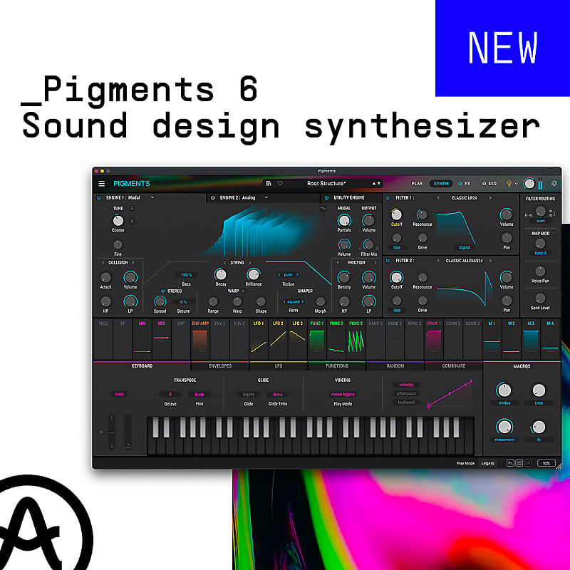 Arturia Pigments 6 Polychrome Virtual Synthesizer Software | Reverb