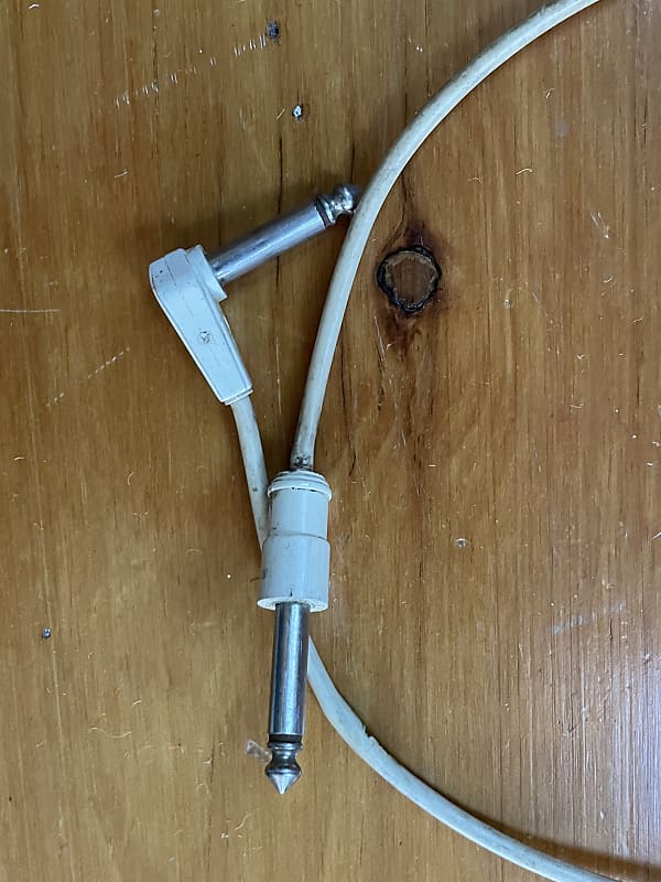 Guitar Cable 9' 1950's white | Reverb