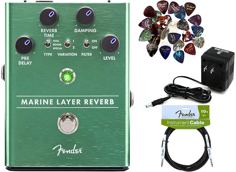 Fender Marine Layer Reverb Pedal w/ Power Supply | Reverb