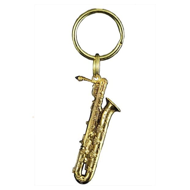 Baritone Sax Keychain, Gold, Harmony Jewelry | Reverb