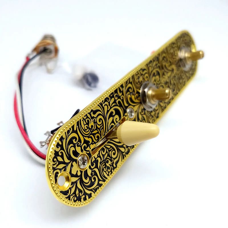 Vintage Engraved Gold Guitar Telecaster Tele Style Loaded | Reverb UK