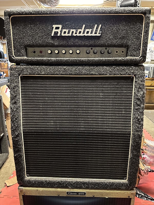 Randall Mini 1/2 Stack 1988 RG 80 ES Head and 2x12 Slant | Reverb
