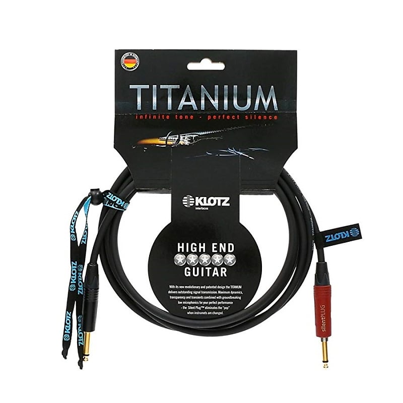 Klotz TI-0450PSP 15 Foot Titanium Instrument Cable - Straight | Reverb