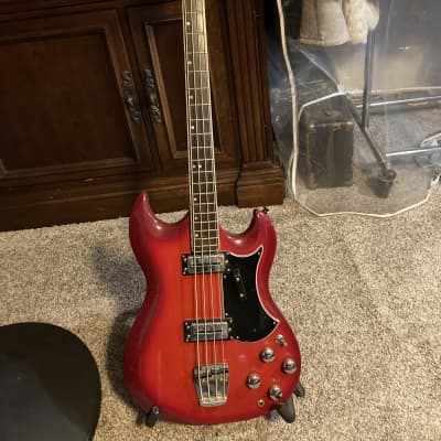 Univox Hollowbody bass 30.5” scale 60’s - Sunburst | Reverb