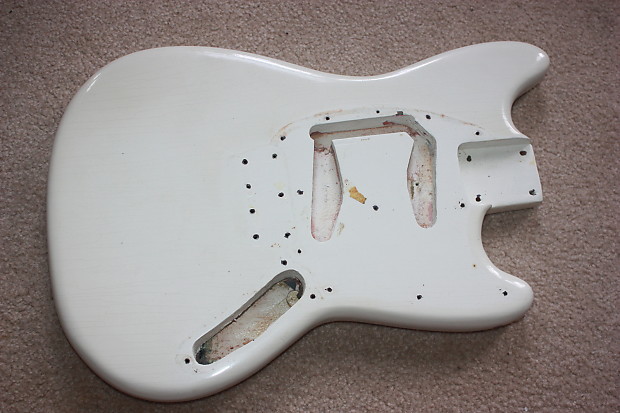 1965 1966 1967 Fender Musicmaster Duo Sonic guitar body white | Reverb