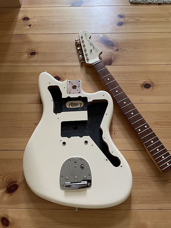 Fender Jazzmaster body and neck - Olympic White | Reverb